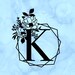Floral Letter K Decal - Etsy