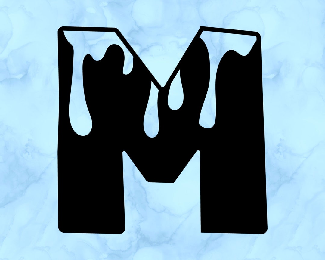 Drip Letter M Decal - Etsy