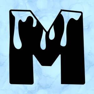 Drip Letter M Decal - Etsy