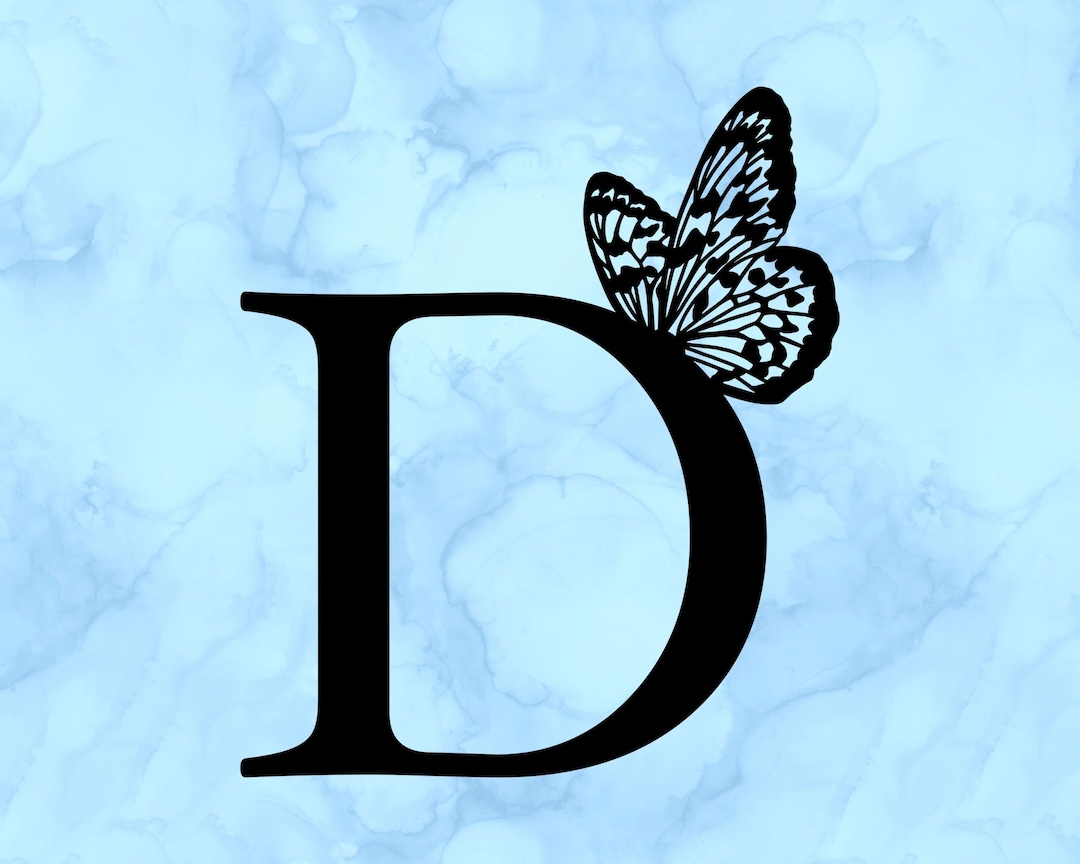Butterfly Letter D Decal - Etsy