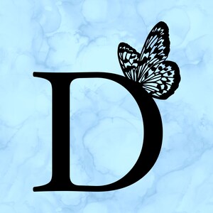Butterfly Letter D Decal - Etsy