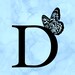 Butterfly Letter D Decal - Etsy