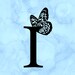 Butterfly Letter I Decal - Etsy