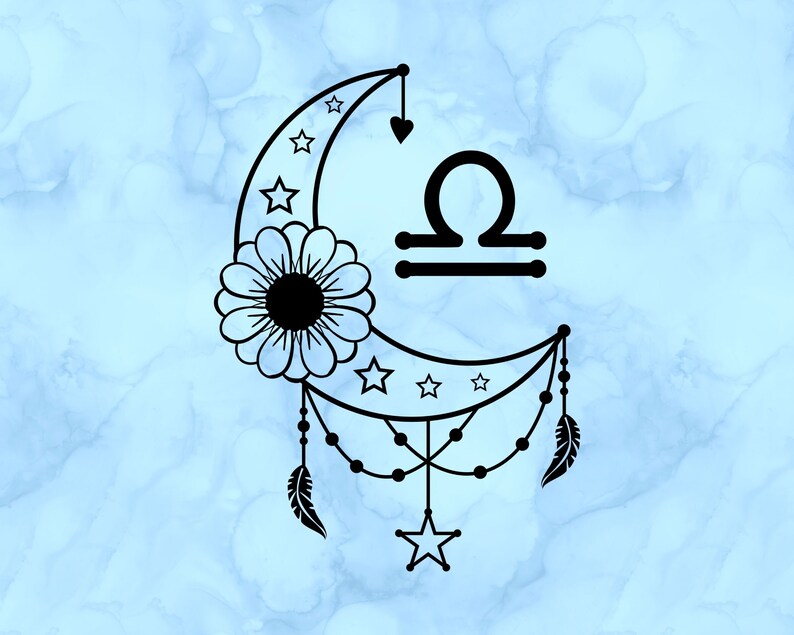 Libra Moon Decal - Etsy