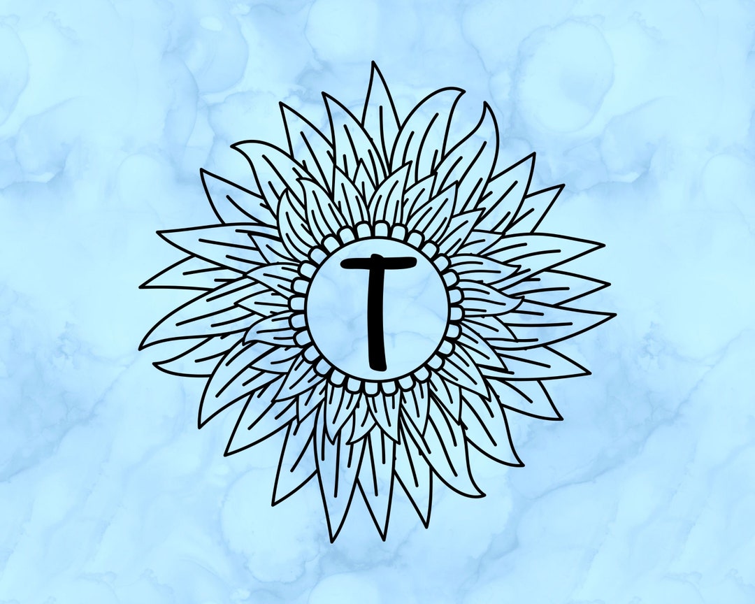 Sunflower Letter T Decal - Etsy