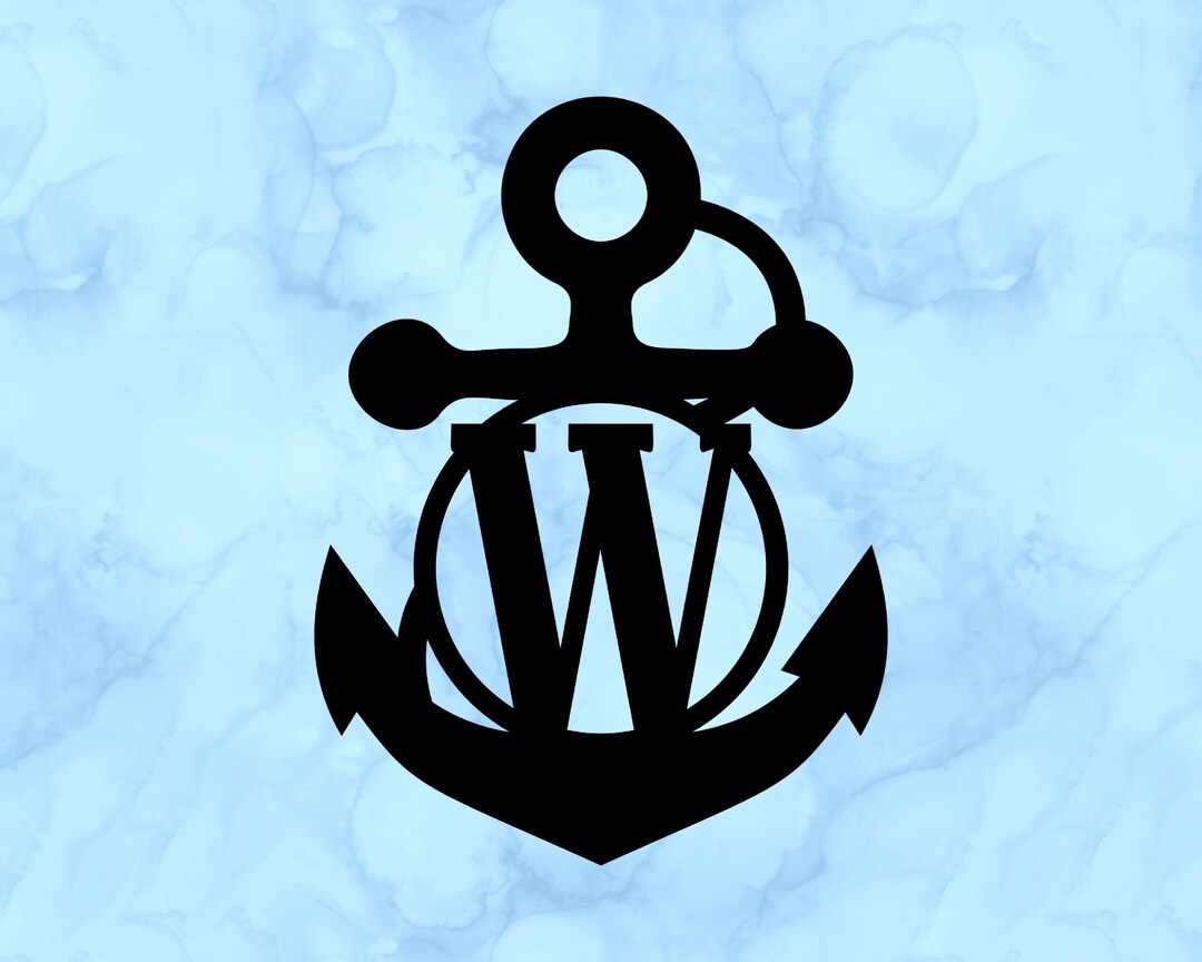 Anchor Letter W Decal - Etsy