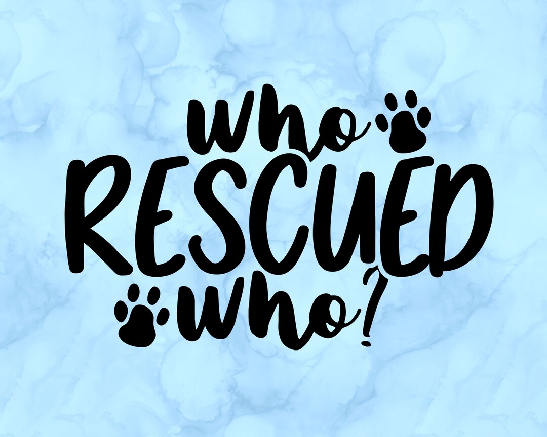 Who Rescued Who Decal - Etsy