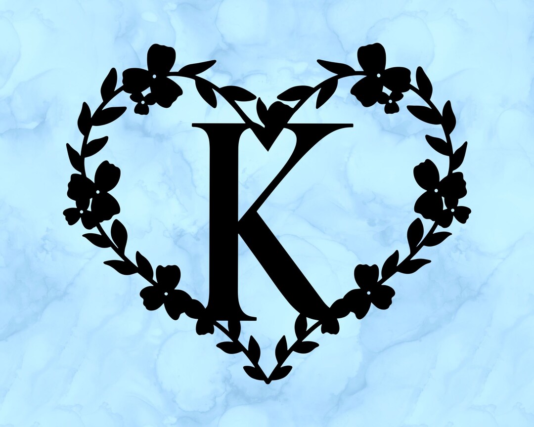 Heart Letter K Decal - Etsy