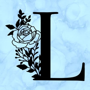Floral Letter L Decal - Etsy