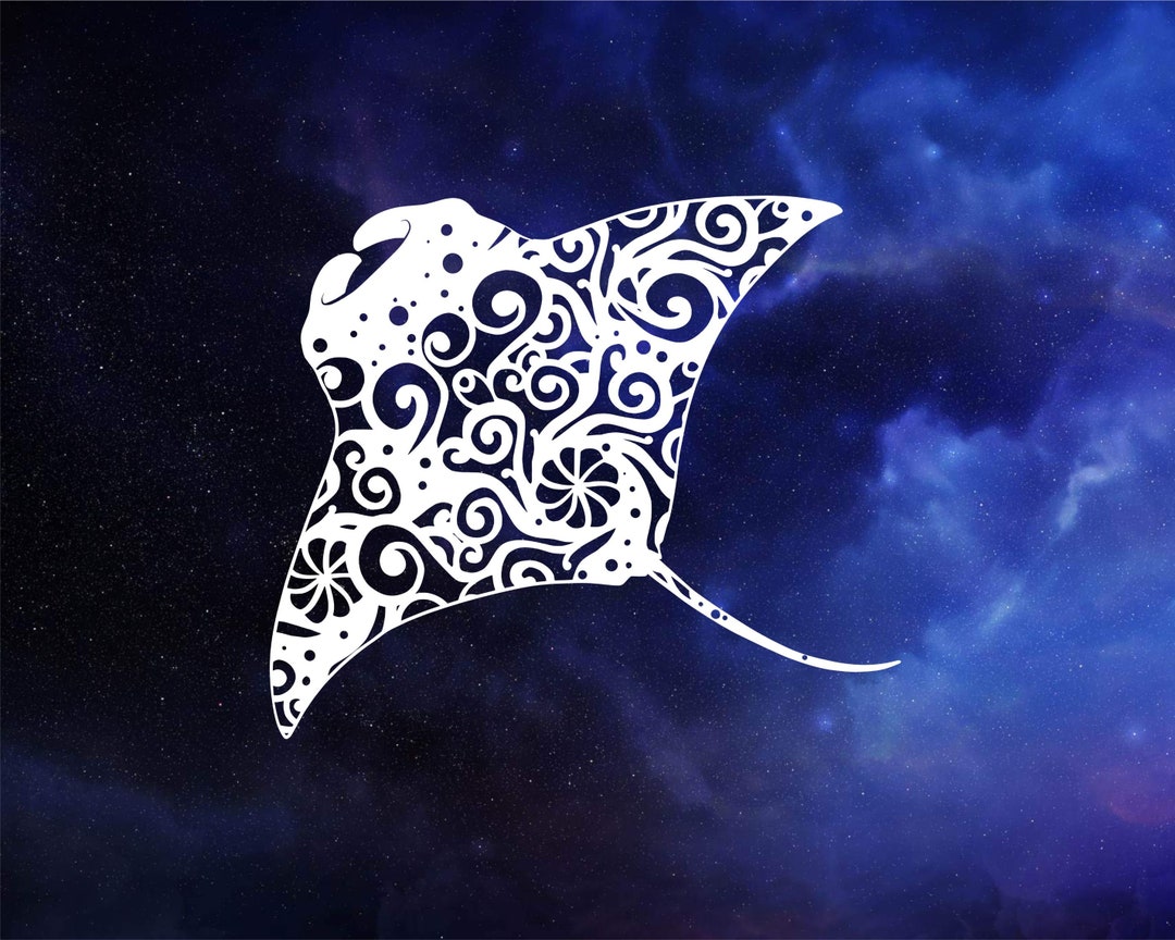 Manta Ray Zentangle Decal - Etsy