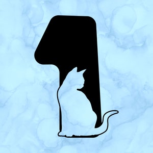 Cat Number 1 Decal - Etsy