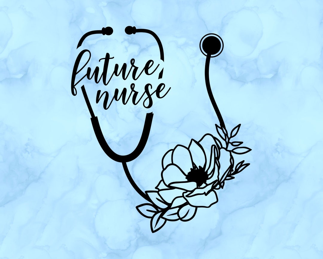 Floral Future Nurse Stethoscope Decal - Etsy