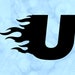Flame Letter U Decal - Etsy