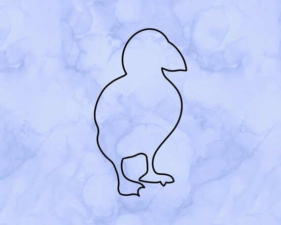 Puffin Outline Decal - Etsy