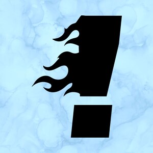 Flame Letter ! Decal - Etsy