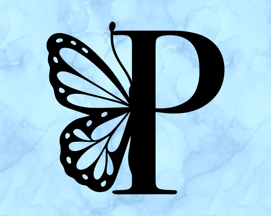 Butterfly Letter P Decal - Etsy