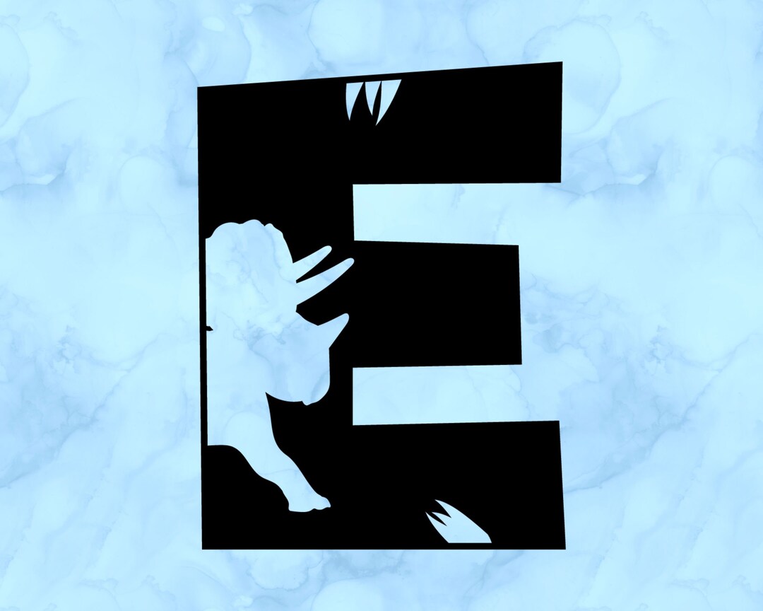 Dinosaur Letter E Decal - Etsy