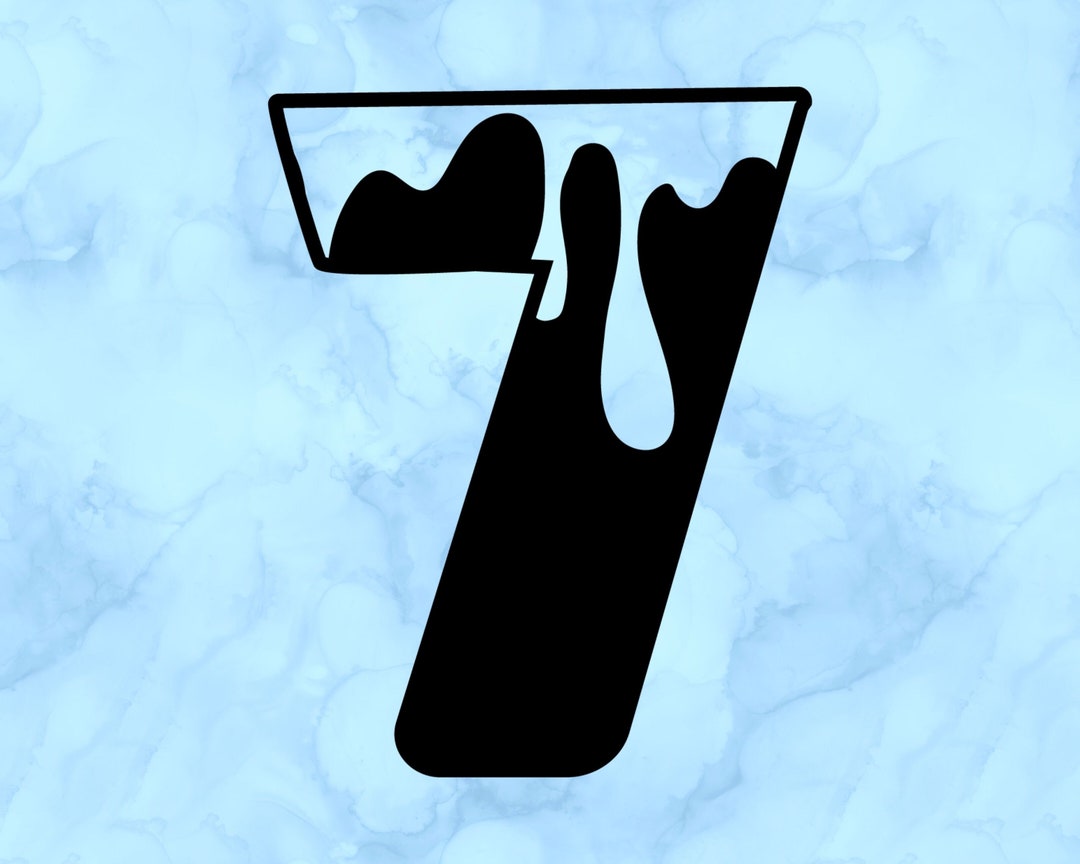 Drip Number 7 Decal - Etsy