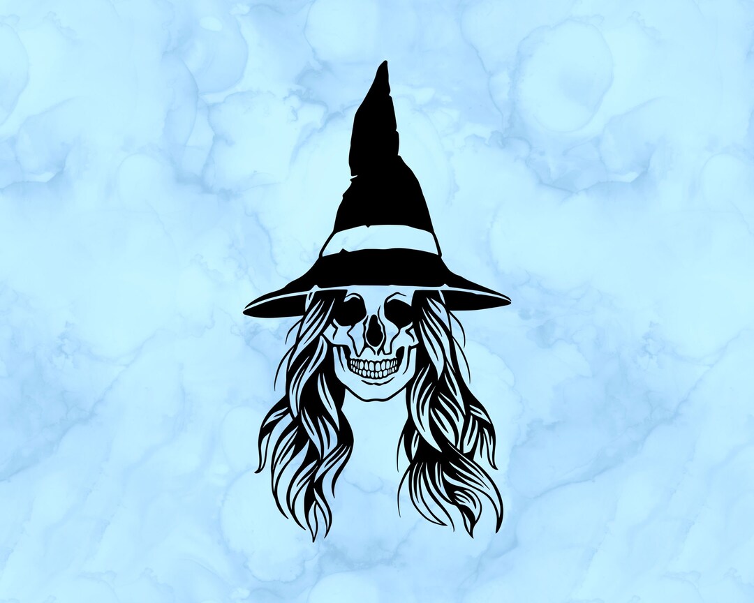Skull Witch Decal - Etsy