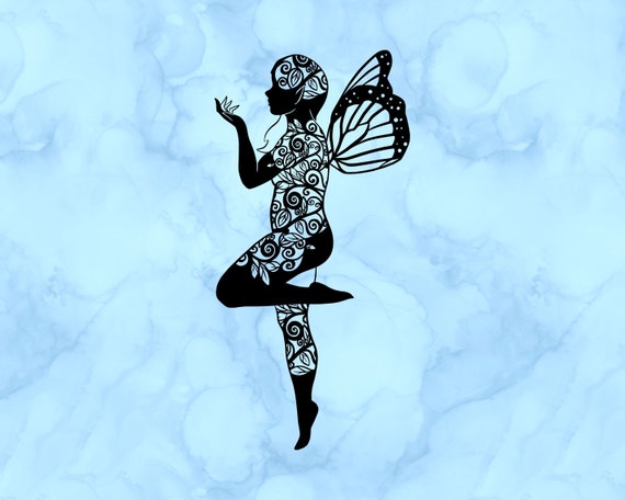 Fairy Zentangle Decal - Etsy