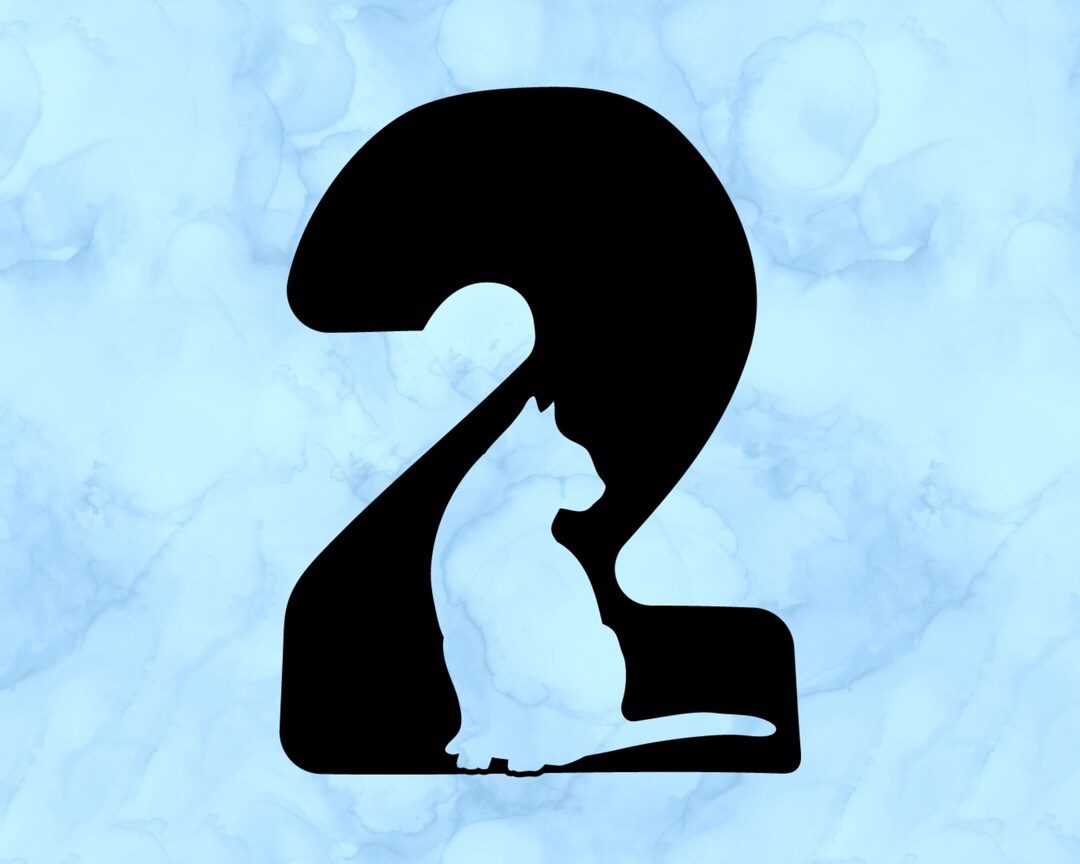 Cat Number 2 Decal - Etsy