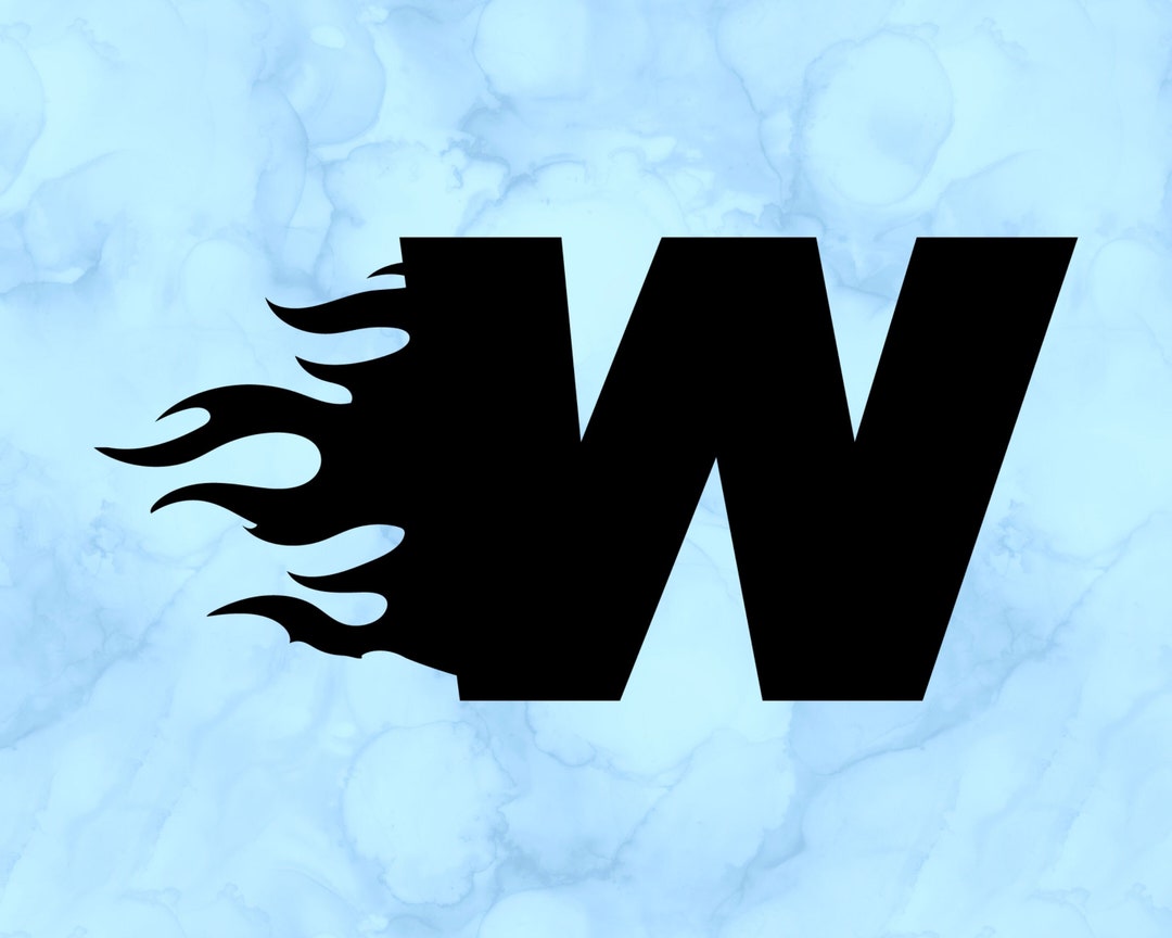 Flame Letter W Decal - Etsy
