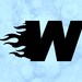 Flame Letter W Decal - Etsy