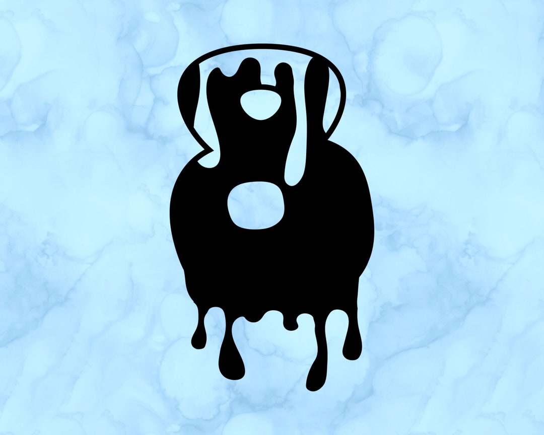 Drip Number 8 Decal - Etsy