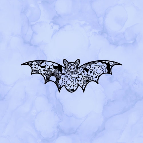 BAT Art Sticker Dark Gothic Vampire Bat Printed Decal - Etsy