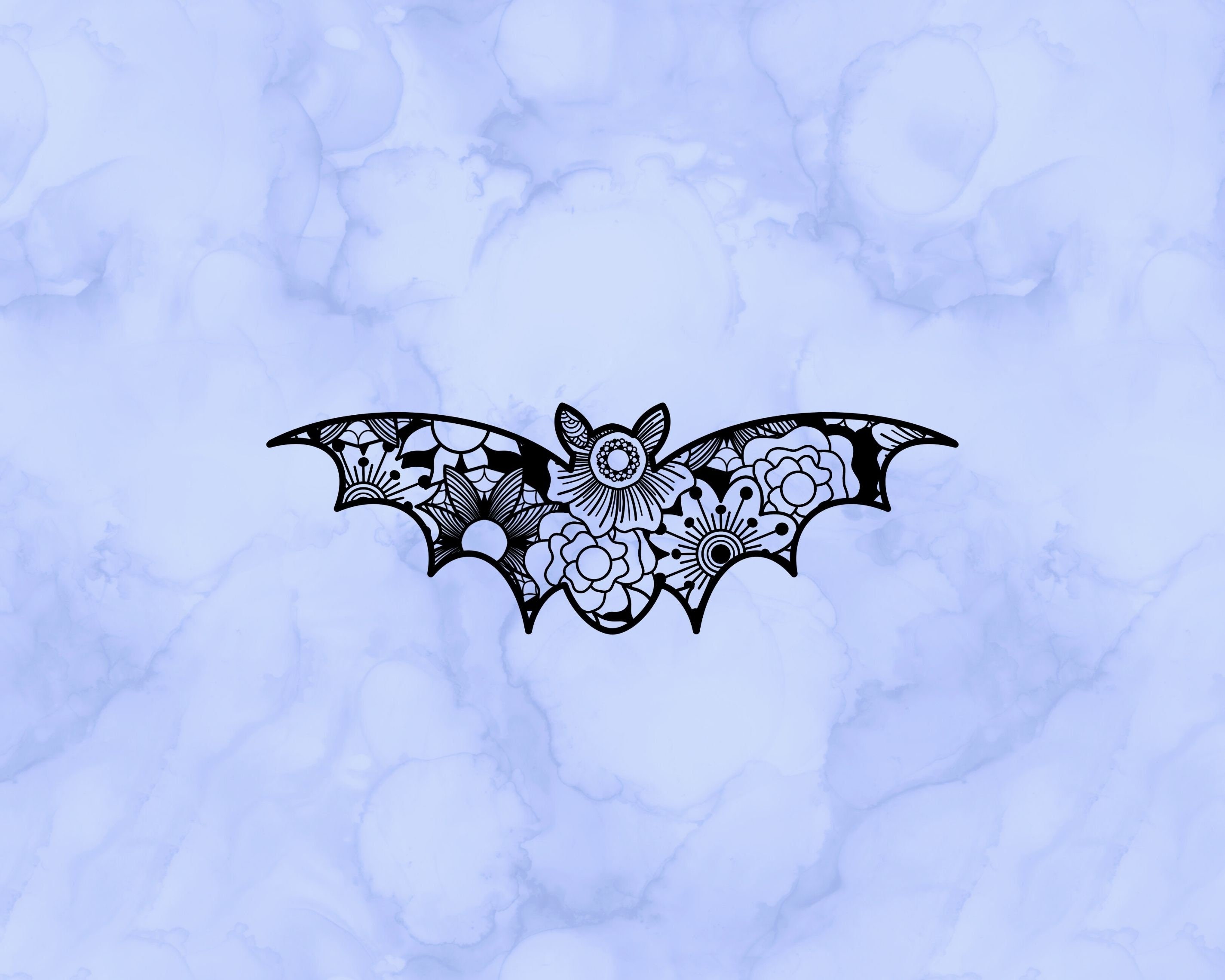 Bat Zentangle Decal - Etsy
