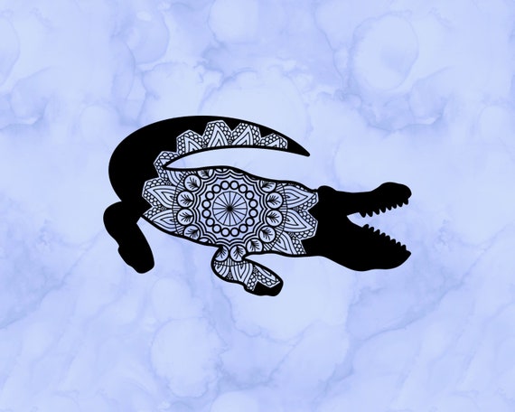 Alligator Zentangle Decal - Etsy