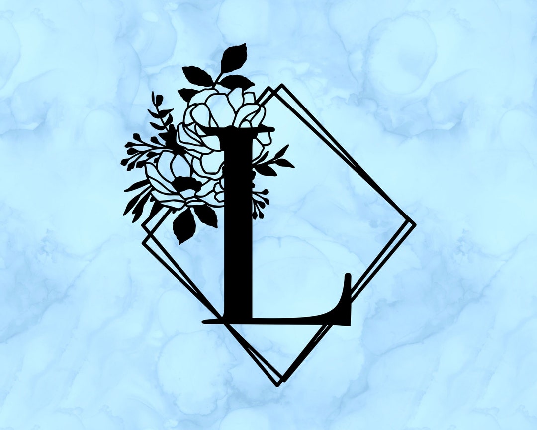 Floral Letter L Decal - Etsy