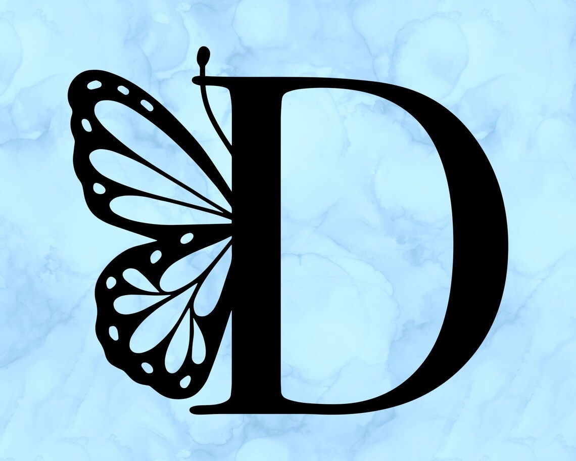 Butterfly Letter D Decal - Etsy