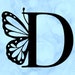 Butterfly Letter D Decal - Etsy