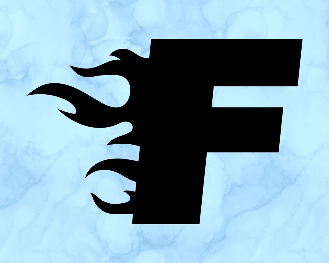 Flame Letter F Decal - Etsy