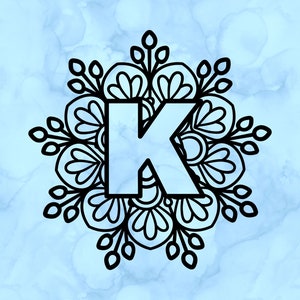 Floral Letter K Decal - Etsy