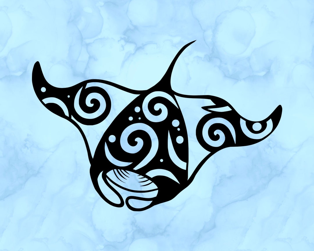 Manta Ray Zentangle Decal - Etsy