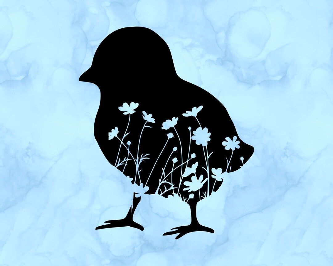 Floral Chick Decal - Etsy