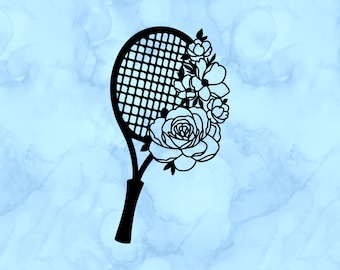 Tennis Racket Decal - Etsy