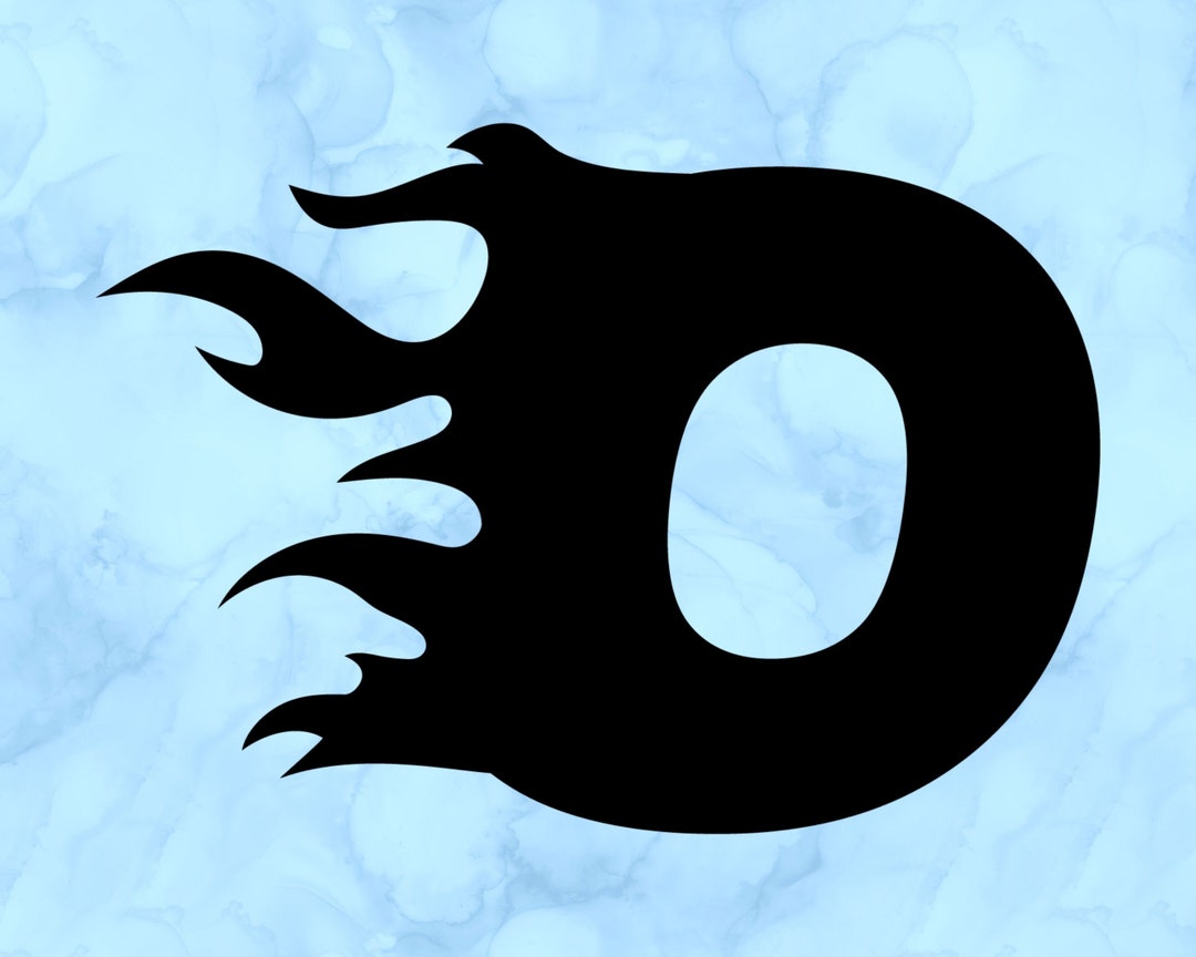 Flame Letter O Decal - Etsy