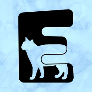Cat Letter E Decal - Etsy
