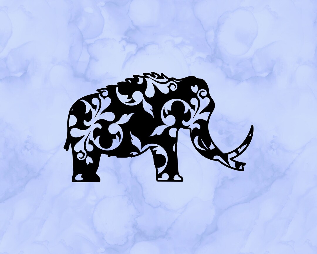 Floral Woolly Mammoth Decal - Etsy