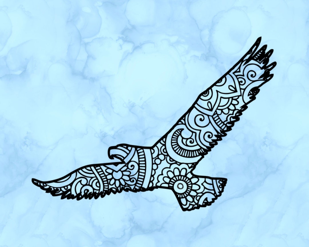 Eagle Zentangle Decal - Etsy
