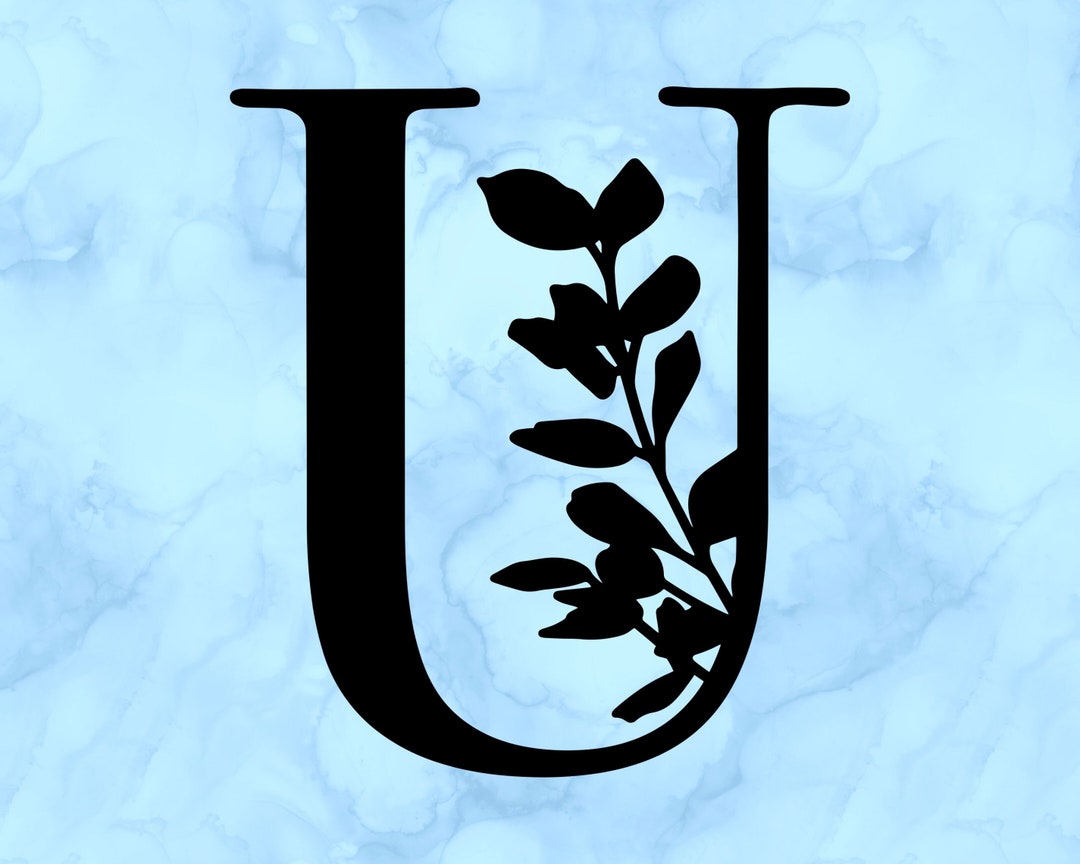 Foliage Letter U Decal - Etsy