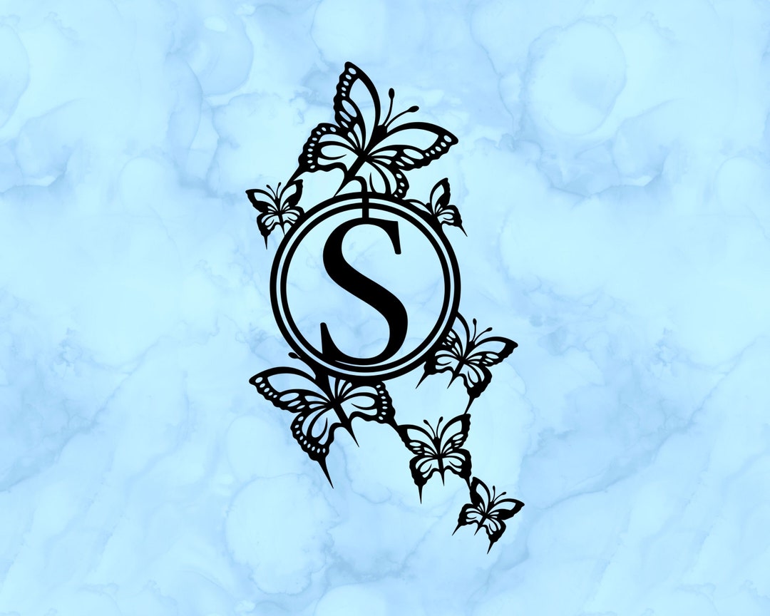 Butterfly Letter S Decal - Etsy