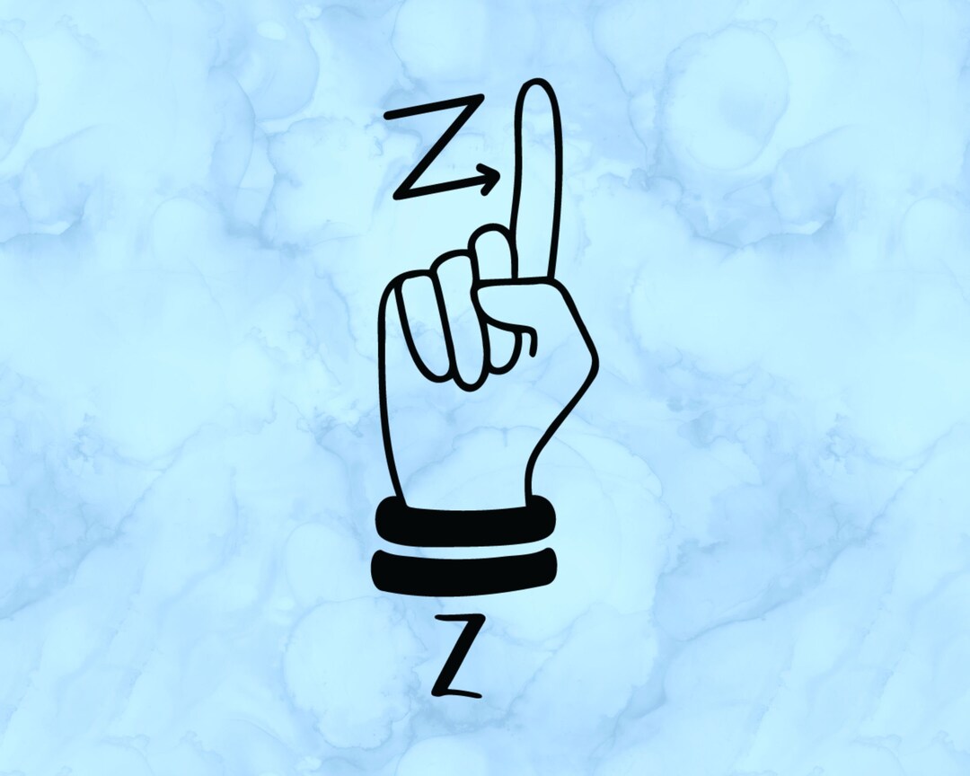 Sign Language Letter Z Decal - Etsy