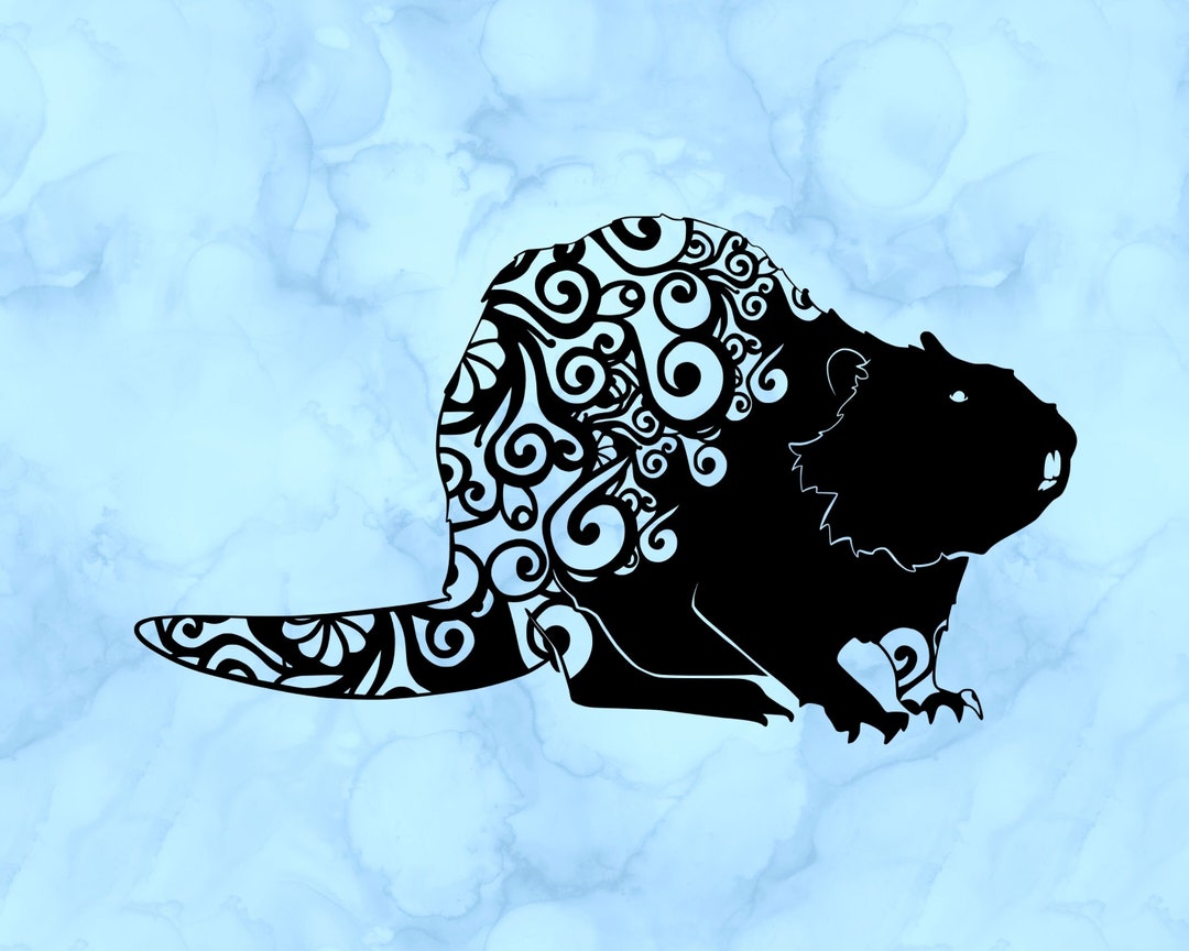 Beaver Zentangle Decal - Etsy