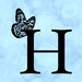 Butterfly Letter H Decal - Etsy