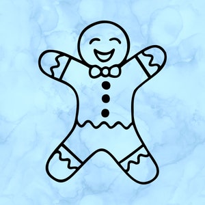 Gingerbread Man Decal - Etsy