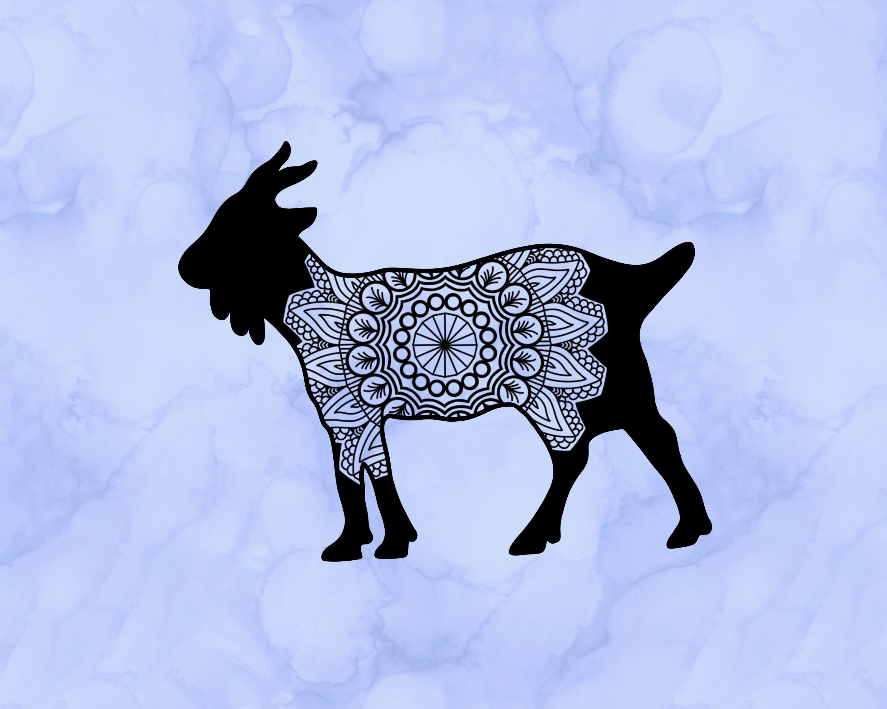 Goat zentangle decal | Etsy